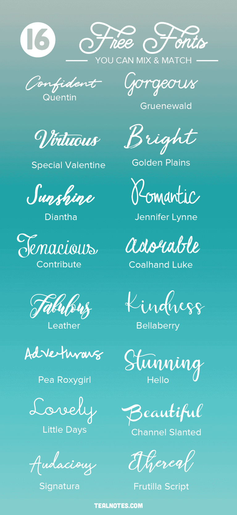 16 Free Script Fonts That Are Absolutely Gorgeous