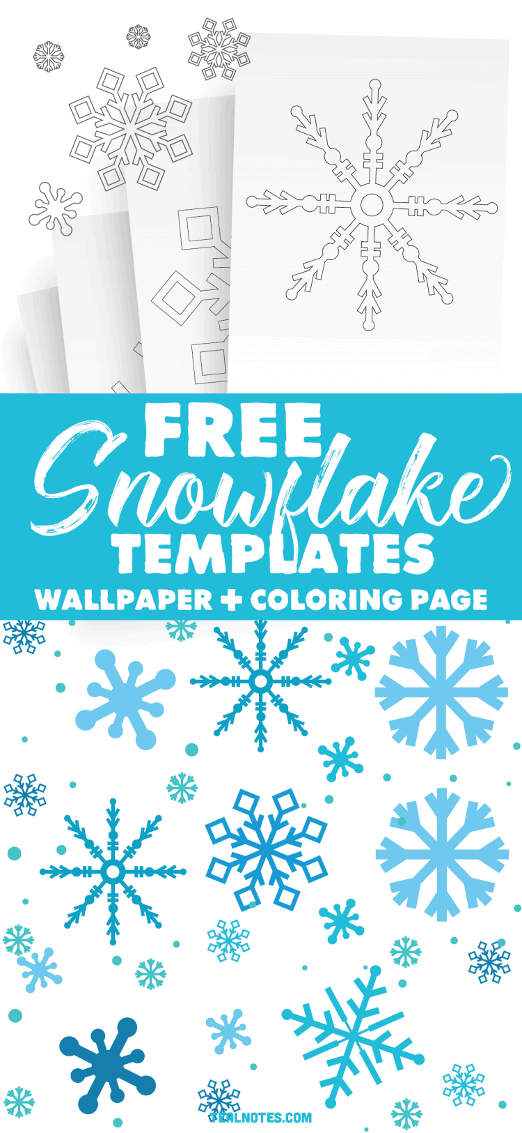 Free Snowflake Template: Easy Paper Snowflakes To Cut And Color