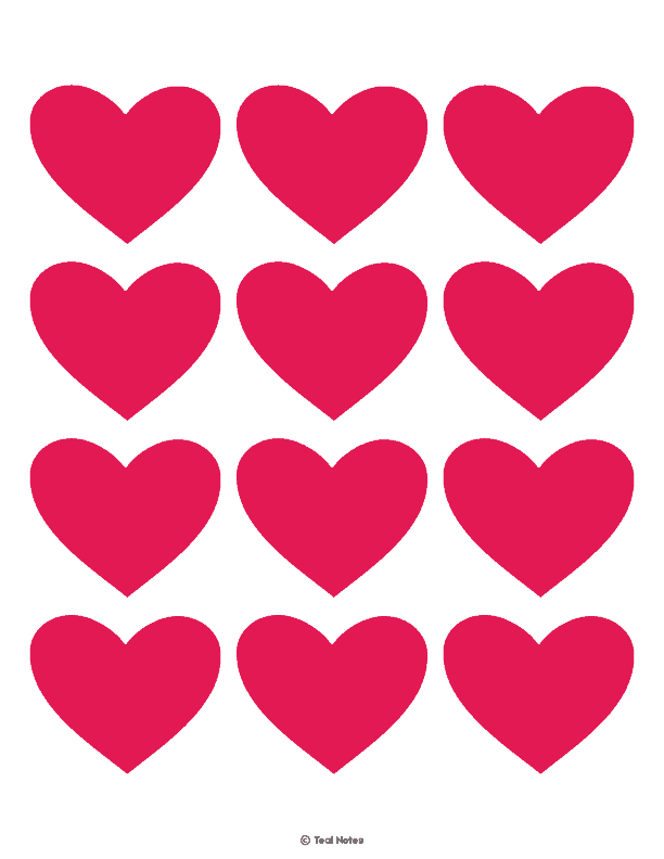 Heart Template: Free Printable Heart Cut Out Stencils And Coloring Page