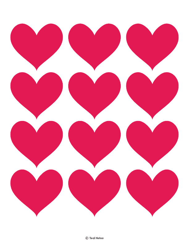 Heart Template: Free Printable Heart Cut Out Stencils And Coloring Page