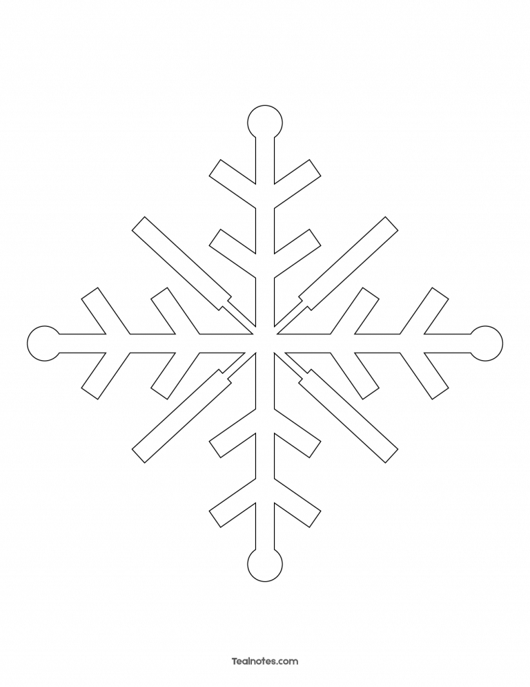 Free Snowflake Template: Easy Paper Snowflakes To Cut And Color