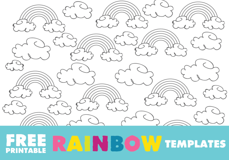 Rainbow Template: Free Printable Rainbow Outline and Rainbow Coloring Page!