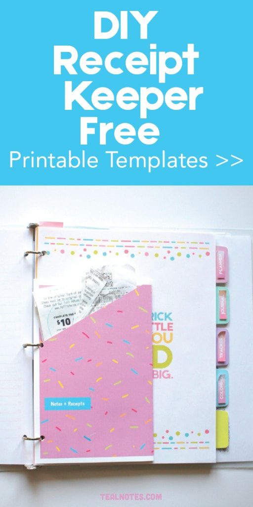 DIY Printable Planner Folders To Keep All Your Receipts And Spare Notes