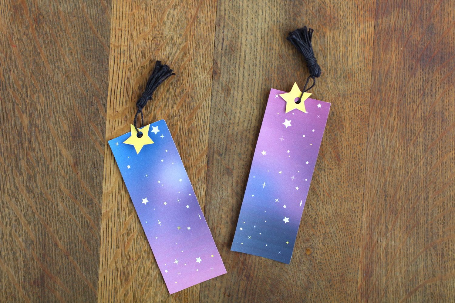 DIY Galaxy Bookmarks With Free Printable Templates