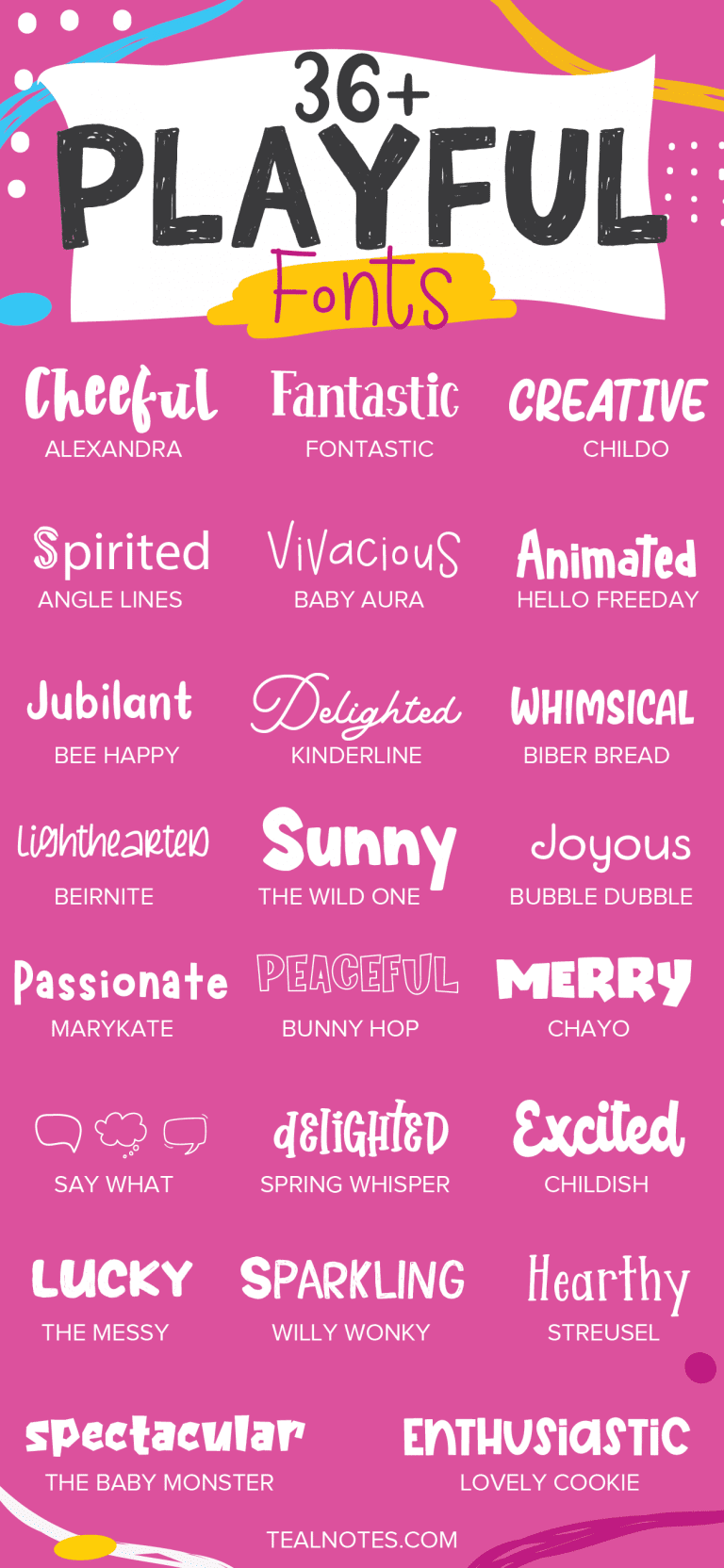 36+ Playful Font Bundle