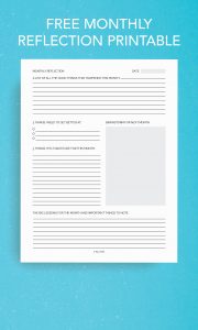 Free Monthly Reflection Printable