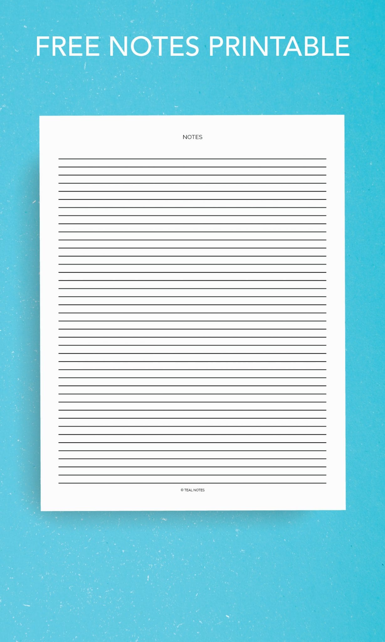 Free Notes Printable Page