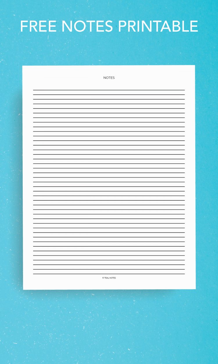 Free Notes Printable Page