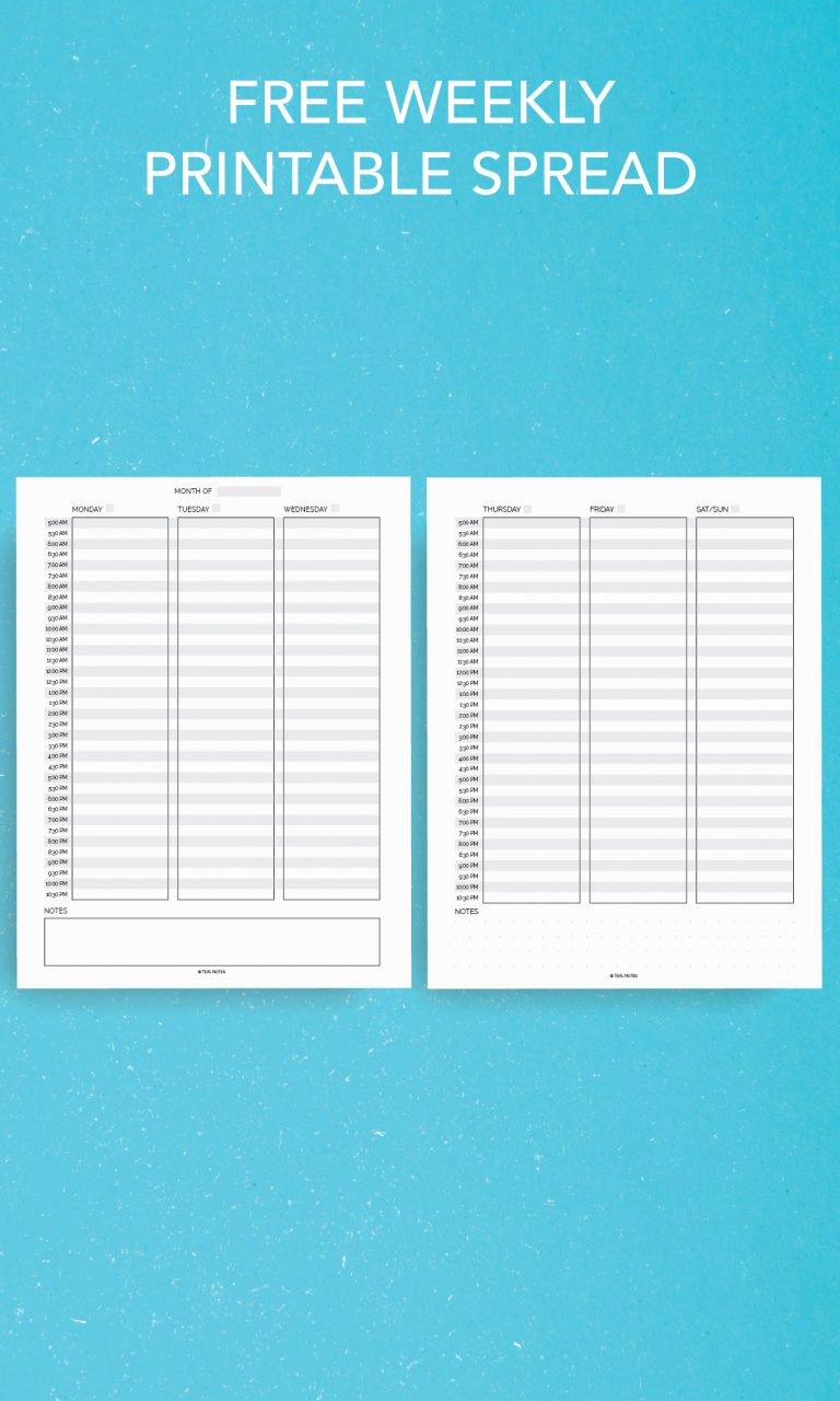 Free 2-Page Weekly Printable